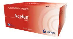 Affordable Acefen Aceclofenac 100mg Tablets in Tanzania | Yebi Health
